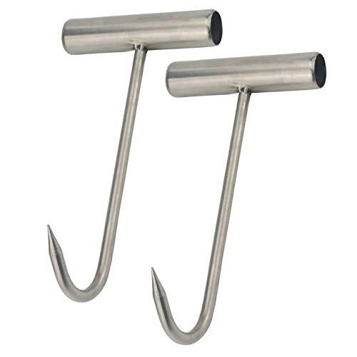 2-Pcs Stainless Steel T Hooks T-Handle Meat Boning Hook for Kitchen ...