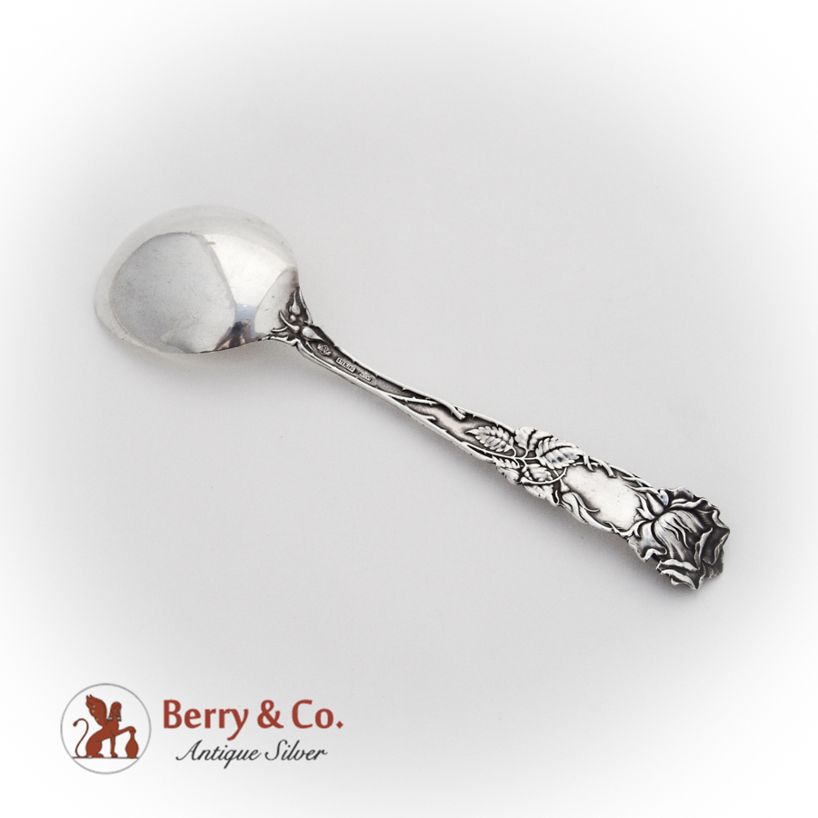 Bridal Rose Gumbo Chowder Soup Spoons Set Alvin Sterling Silver Pat ...