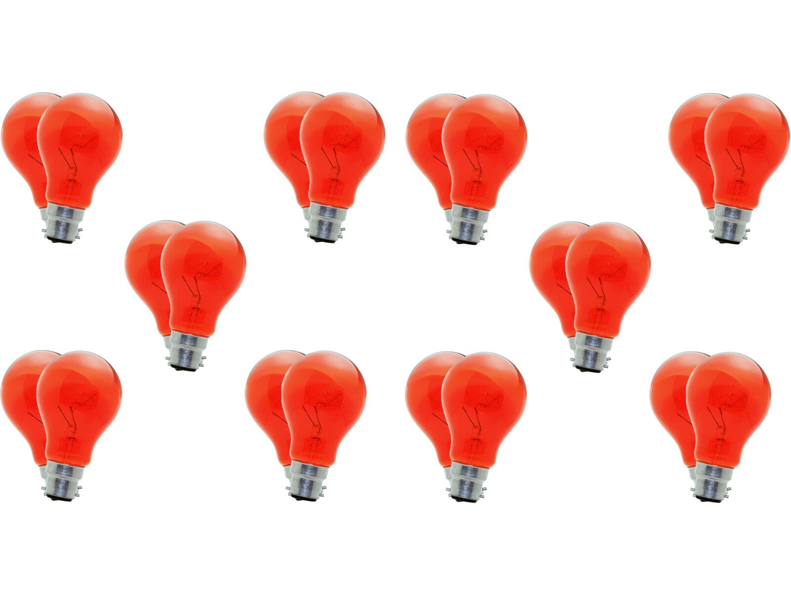 EVEREADY 40W & 60W Red Fireglow GLS Light Bulbs Bayonet BC B22 Flame ...