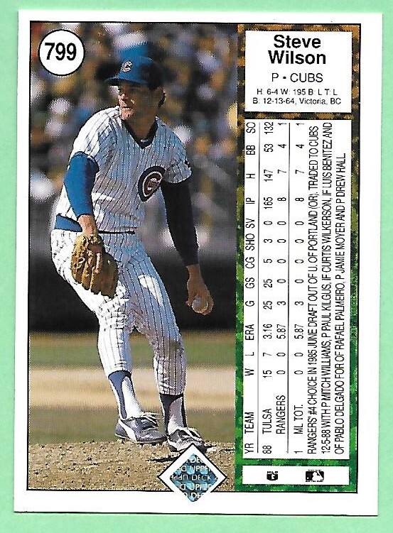 1989 Upper Deck - #799 Steve Wilson (RC) for sale online | eBay