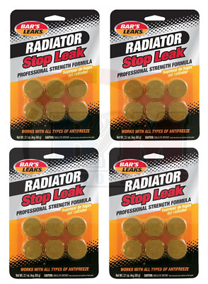 4-Packs- Bar's Leaks HDC Radiator Stop Leak Tablets Heavy Duty - HDC | eBay