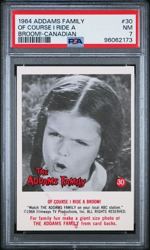 1964 ADDAMS FAMILY CANADIAN #30 OF COURSE I RIDE A BROOM! PSA 7 | eBay