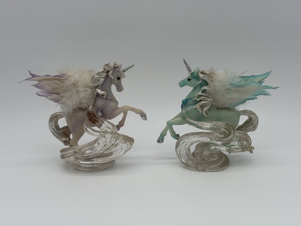 (Lot of 7) Wings of Enchantment Hamilton Collection Unicorn Figurines ...