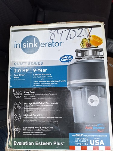 InSinkErator Evolution Esteem Plus 1HP Food Waste Garbage Disposer ...