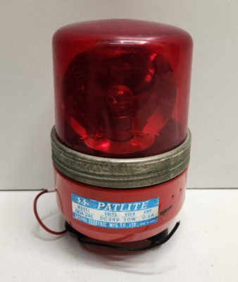 GUARANTEED! SASAKI PATLITE 24V RED ROTATING SIGNAL BEACON SKH-24E | eBay