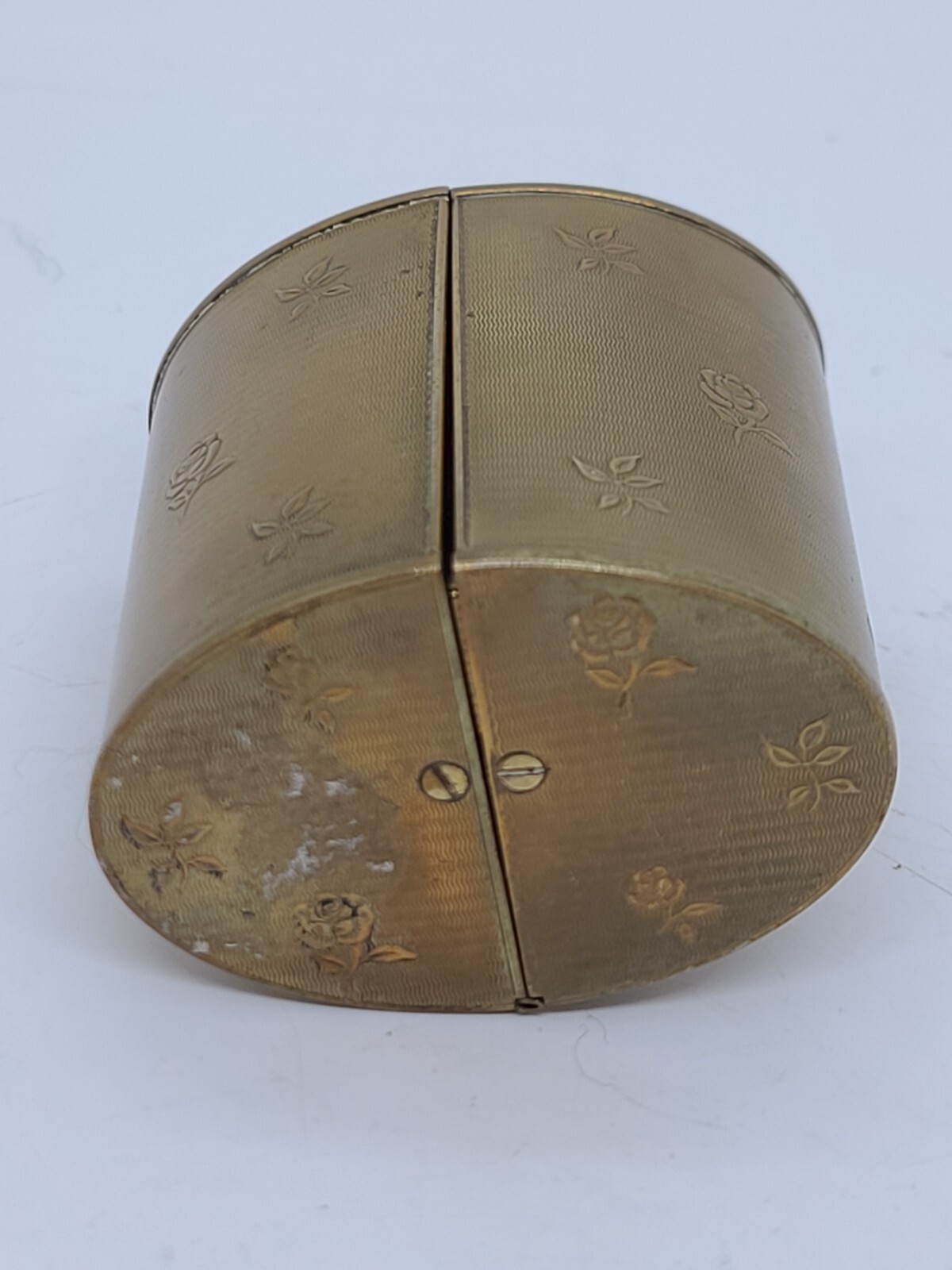 Vintage SEMCA Brass Carriage Clock Style Cylindrical Hinged Alarm Clock ...