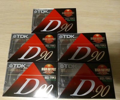TDK D 90 Blank Audio Cassette Tapes LOT OF 5 SEALED NEW High Output | eBay
