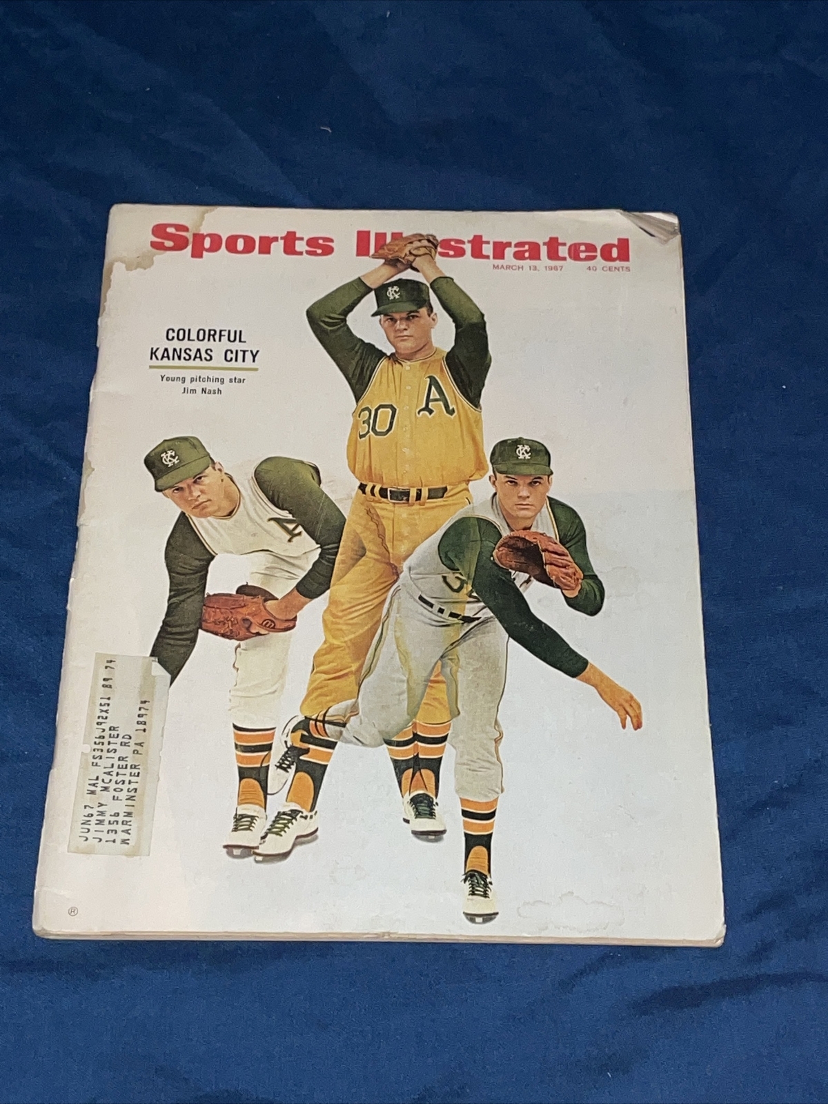 March 13, 19 Sports Illustrated baseball magazine Jim Nash Kansas City ...