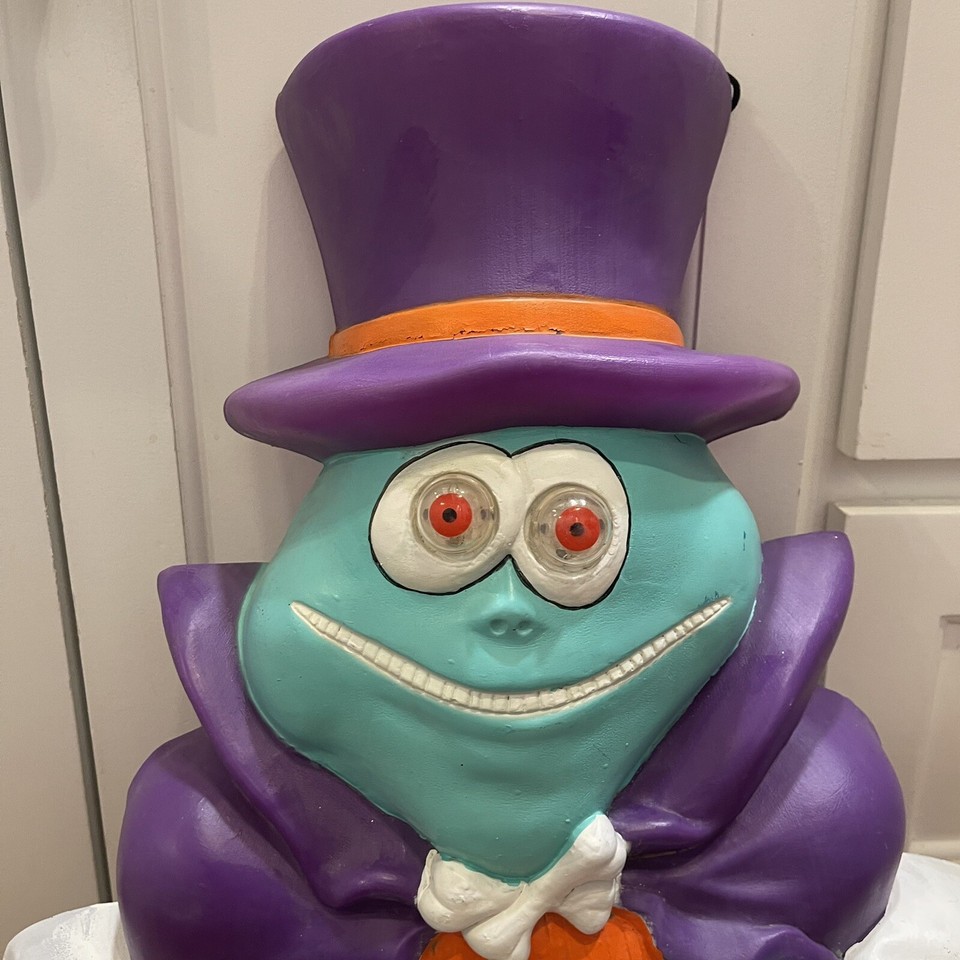 Vtg Halloween Blow Mold Frog Paper Magic Group Happy Halloween Monster ...