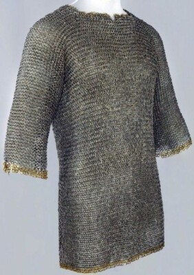 9 mm Chain mail Armor XIV Century Replica For Knights Mild Steel Flat ...