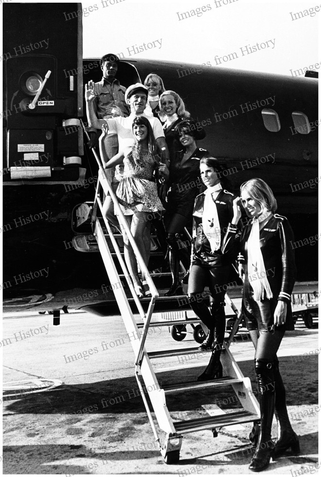 8x10 Print Hugh Hefner Barbi Benton Big Bunny Private Jet Playboy ...