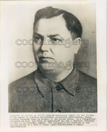 1955 Georgy Malenkov of Soviet Union Press Photo | eBay