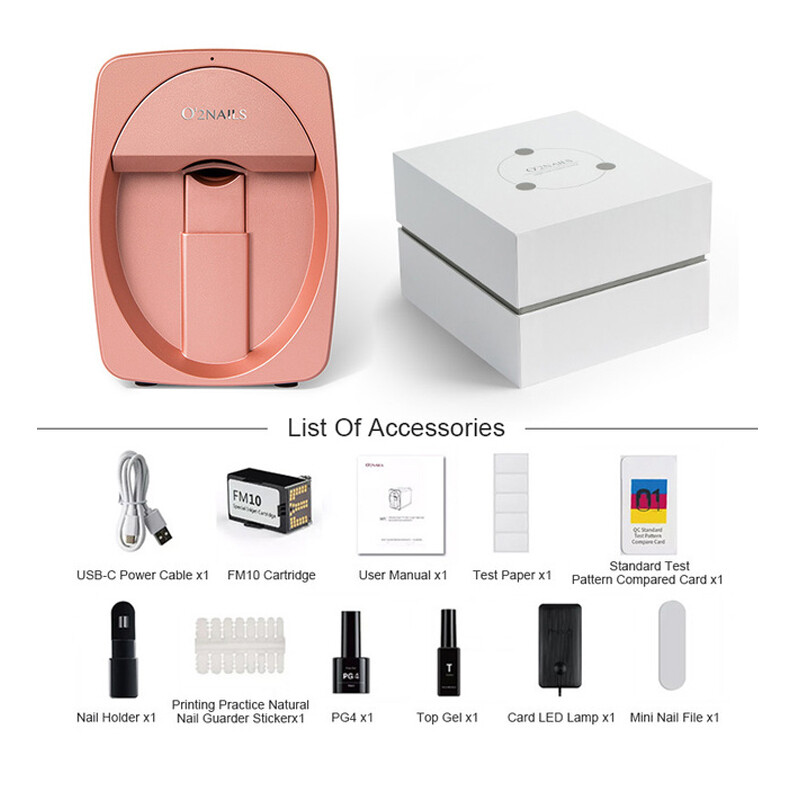 O'2NAILS Portable Nail Printer Mobile APP DIY Nail Art Printing Machine ...