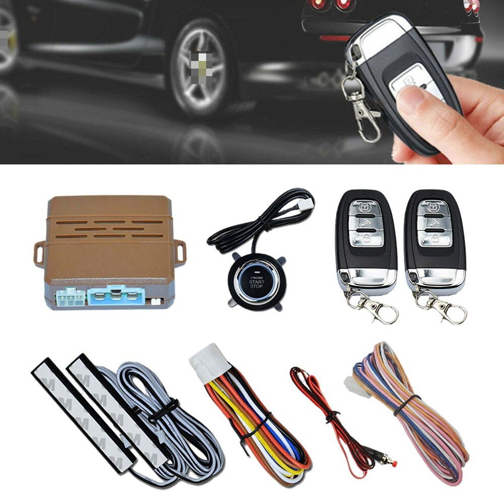 Keyless Car Security Alarm System Engine Start Entry Push Button Remote ...