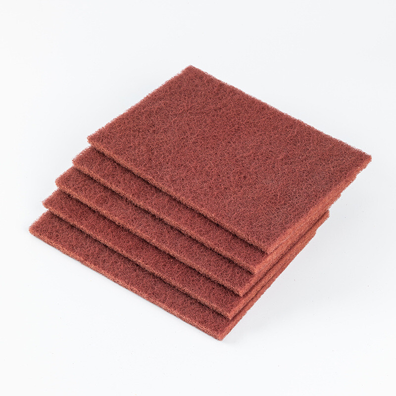 10Pcs Red Scuff Scotch Finishing Preparation Cleaner Hand Pads 6*9 inch ...