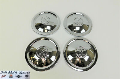 Morris Minor Polished Stainless Steel M Hub Caps x 4 1954-71 | eBay