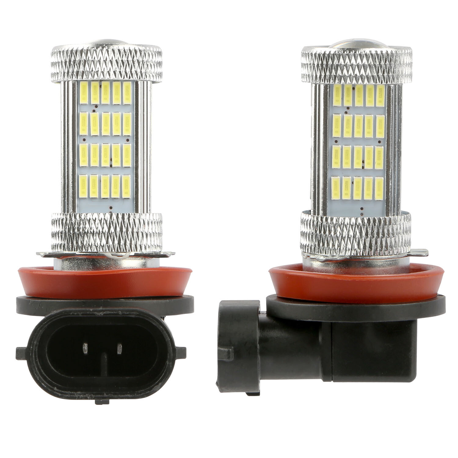 2x 6000K White H11 H9 H8 4014 LED Car Projector Fog Driving Light DRL ...