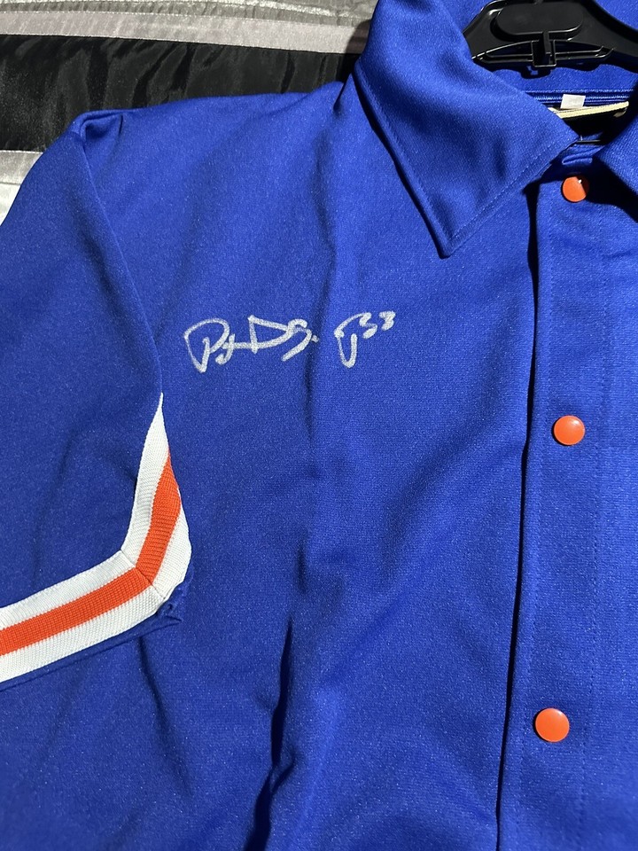 Patrick Ewing Signed Autographed Shooting Shirt Warmup Steiner Witness ...