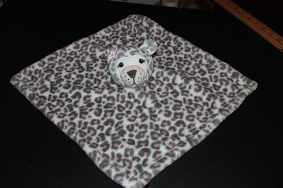 HB Hudson Cheetah Leopard Lovey Security Blanket Plush Baby Toy Gray ...