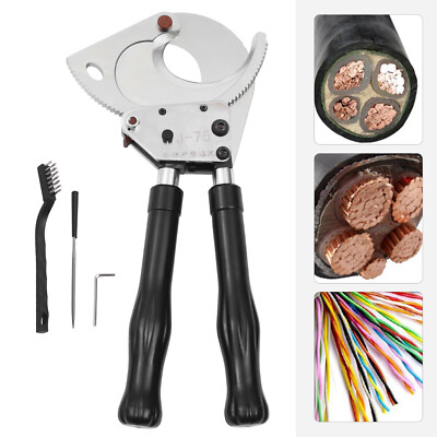 Ratchet Electric Wire &Cable Cutter Copper Hand Tool Single Gear Cut Up ...