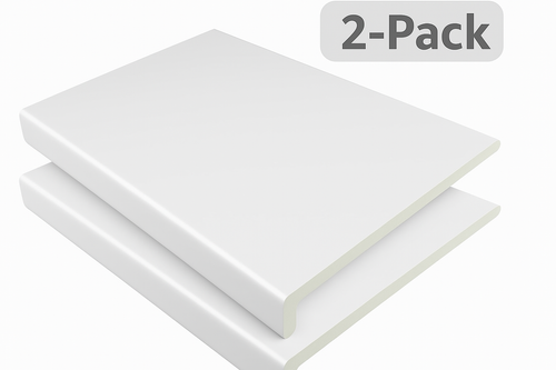 White UPVC Capping Board 1.25m 9mm 2 Pack – Window Sill Trim Cover PVC ...