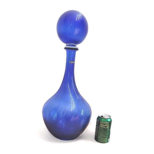 Godinger Glassware Shannon Dakota Blue Decanter 21" Large Retro Style ...