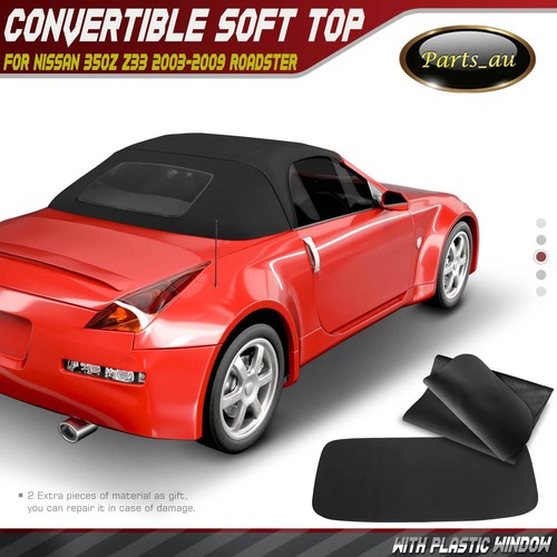 Black Convertible Soft Top & Plastic Window for Nissan 350Z Z33 2003 ...