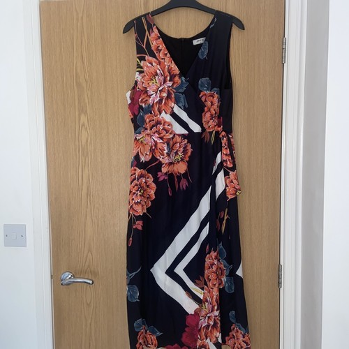 Soon multi colour faux wrap dress 14 | eBay