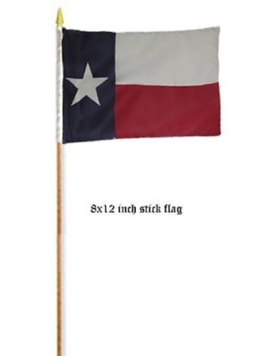 8x12 Texas State Stick Flag 8"x12" w/ wooden stick | eBay