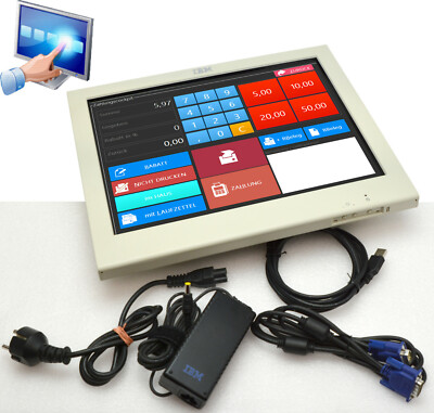 15in 15 " Pos Monitor IBM 1024x768USB Touchscreen To Windows XP 7 8 10 ...