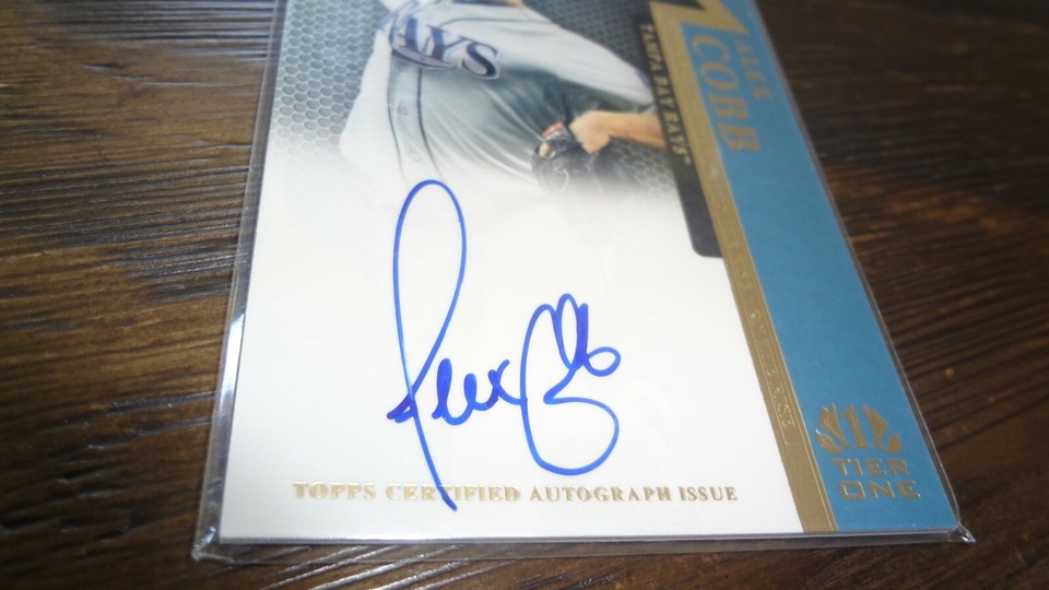 2011 TOPPS TIER ONE #839/999 ALEX COBB AUTOGRAPHED BASEBALL CARD | eBay