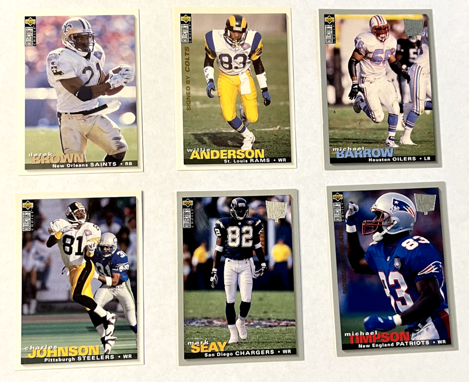 1995 Upper Deck Collector's Choice NFL Card #75 Derek Brown New Orleans ...