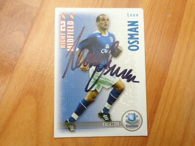 GENUINE HAND SIGNED LEON OSMAN EVERTON FC SHOOT OUT 2006-2007 FOOTBALL ...