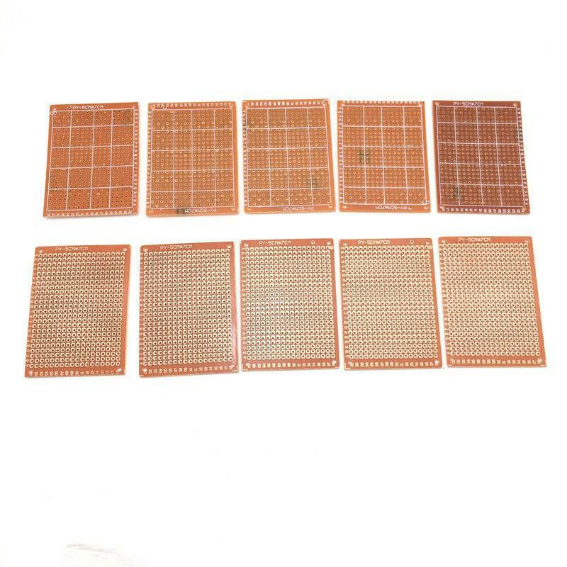 10pcs Prototype Paper Copper PCB Universal Matrix Circuit Board 5x7cm 5 ...