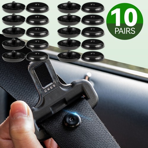 10Pcs Car Clips Seat Belt Stopper Buckle Holder Fasteners Stop Button ...