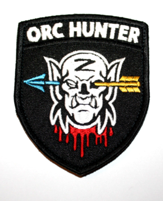 MILITARY UKRAINIE ARMY MORALE PATCH " ORC HUNTER " HOOK&LOOP * UKRAINE ...