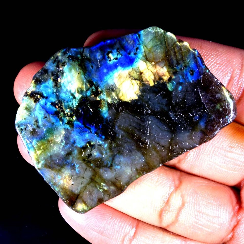 Natural Labradorite Slab Royal Flashing Rock Polished Minerals For ...