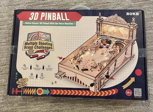 ROKR Pinball Machine 3D Wooden Puzzle, NIB, Retro Machine | eBay