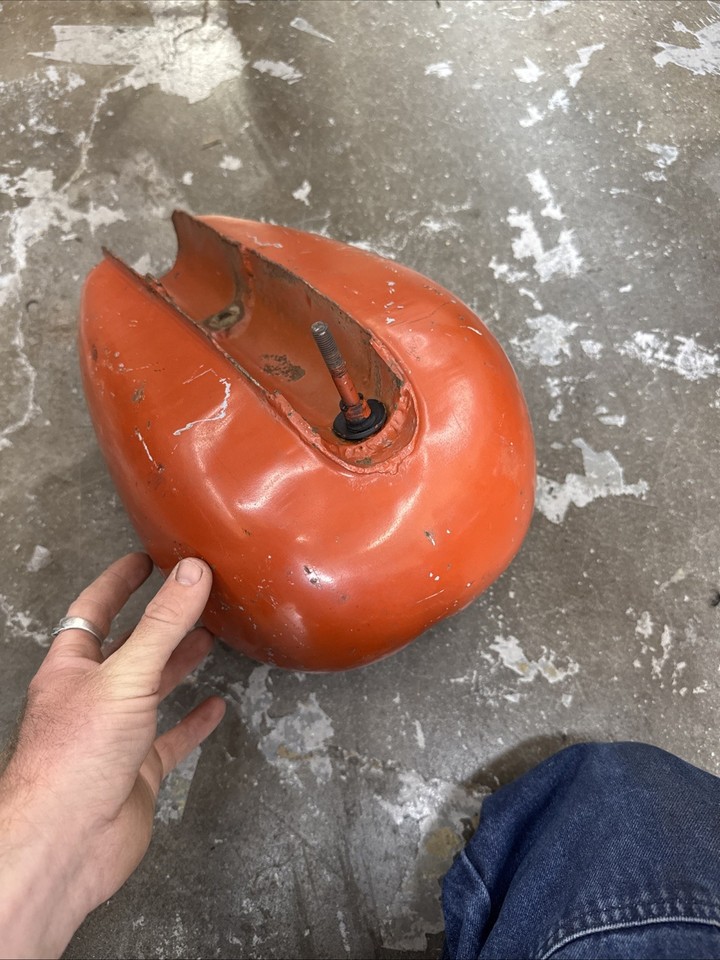 Wassel Chopper Vintage Peanut Tank Orange Vintage Patina Paint | eBay