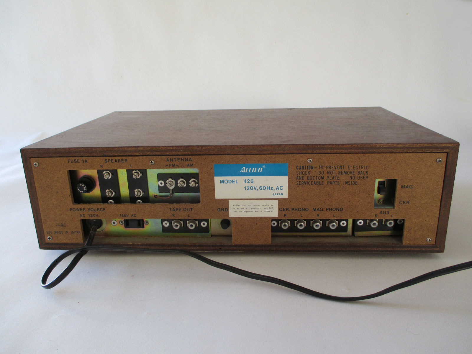 Allied Stereo Receiver Model 426 AM FM Stereo Simulated Wood Finish ...