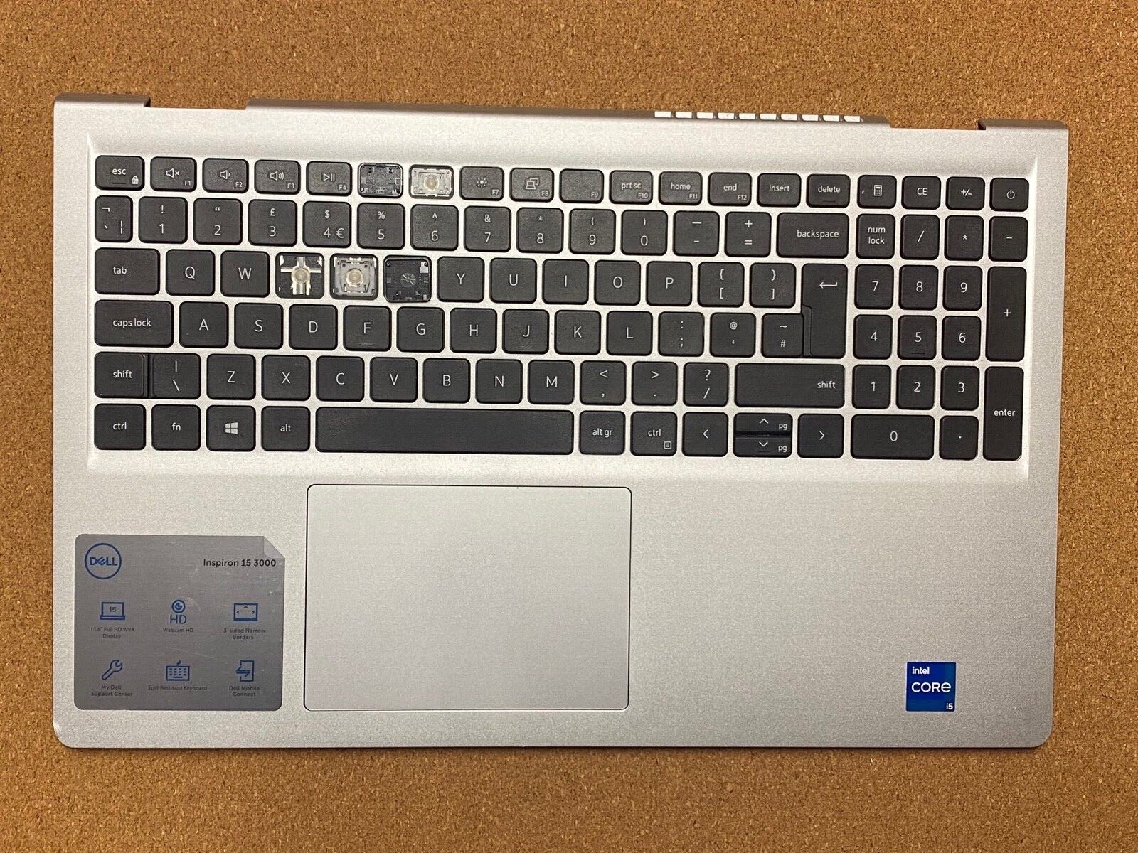 Dell Inspiron 15 3510 3511 3515 Series UK Keyboard - 1 Key + Hinges ...