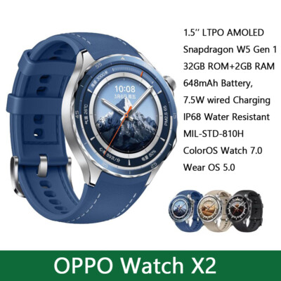 OPPO Watch X2 1.5'' LTPO Blood Oxygen Heart Rate Sleep Detection Dual ...