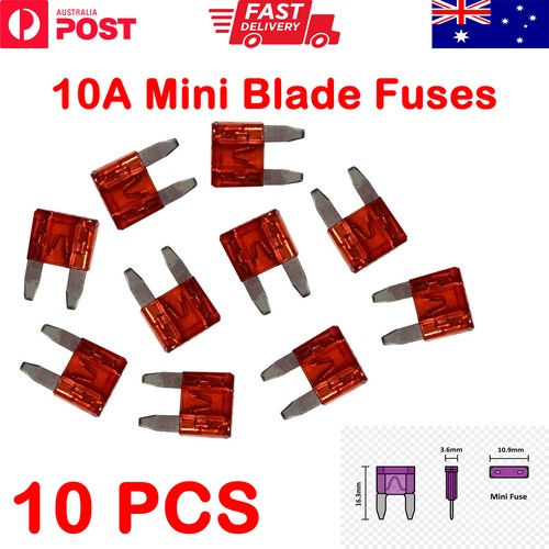 10 Pcs 10A Mini Blade Fuses - Red Car Truck Auto Fuses 10 Amp Fuse AU ...