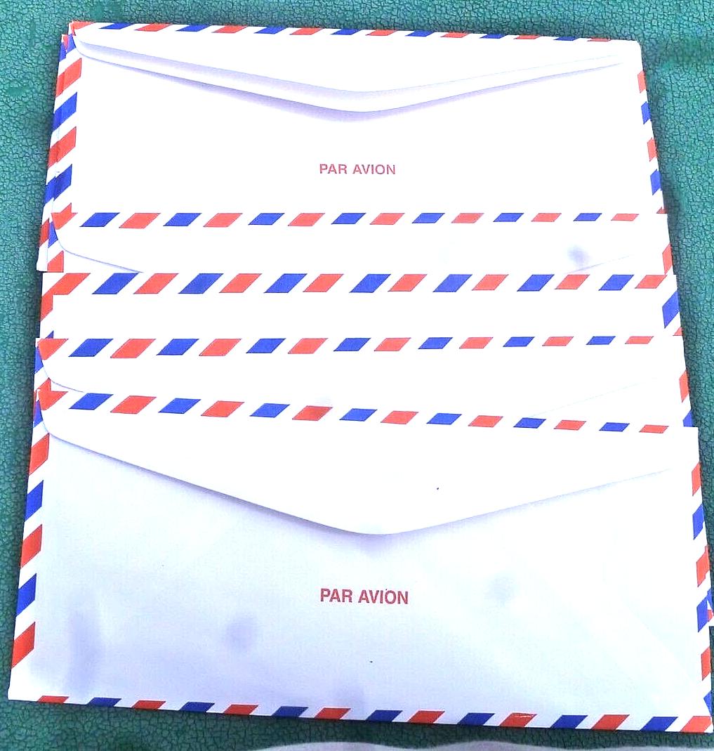 VIA AIRMAIL #10 Envelopes CORREO AEREO * PAR AVION Pack Of 10 (Ten ...