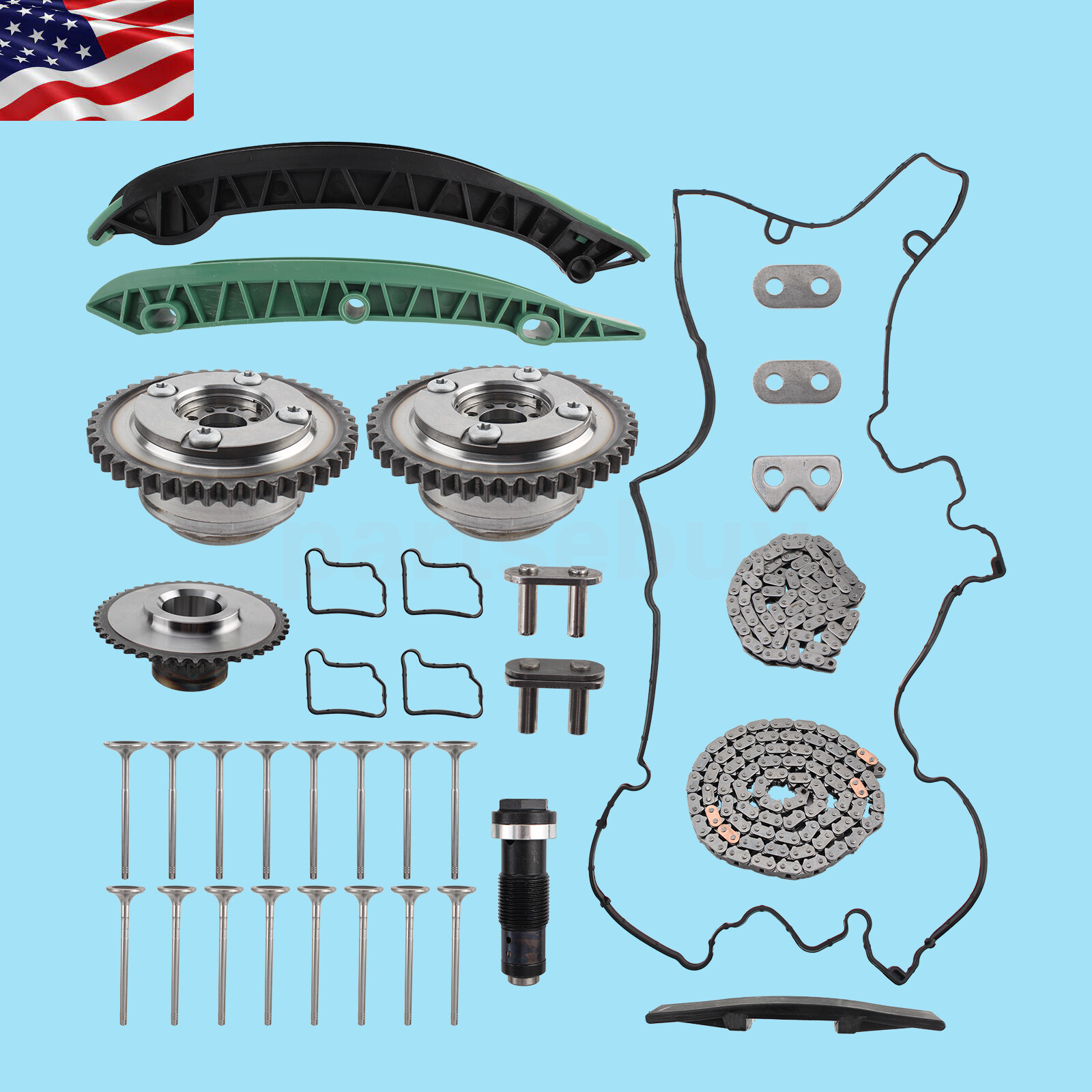 For Mercedes M271 W212 Timing Chain Kit & Camshaft Gears & Intake ...