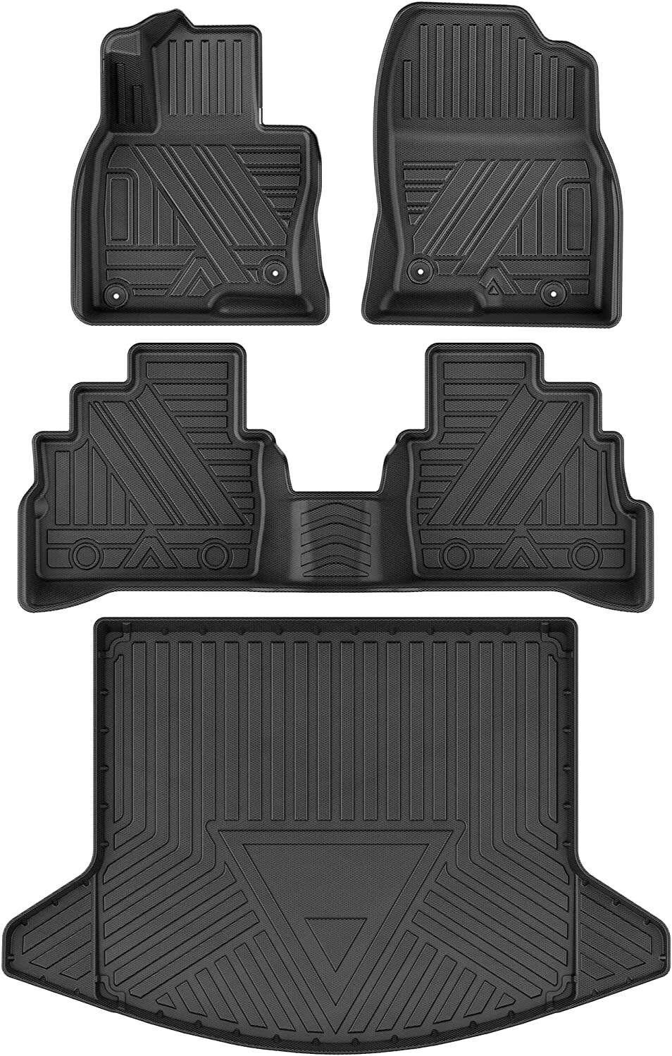 3D Molded Floor Mats for 2018-2021 Mazda CX5 Front & Rear & Cargo Liner ...
