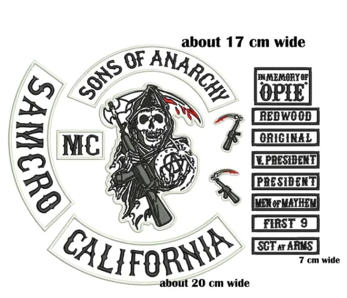 Sons Of Anarchy Patches Full Set