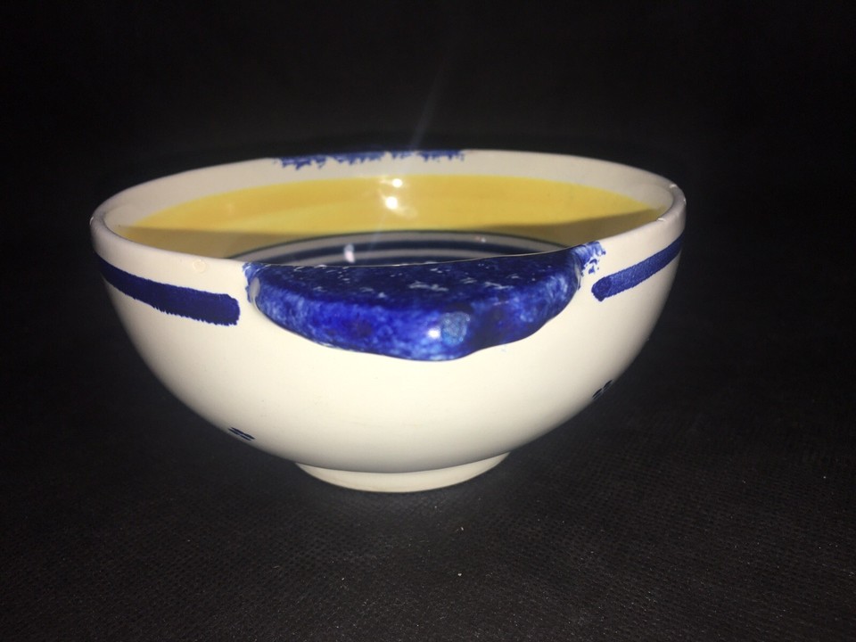Henriot Quimper Eared Lug 4 7/8" DESSERT BOWL Breton Man Handpainted ...