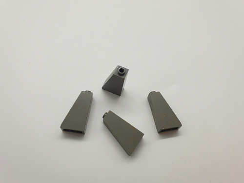 LEGO 4 x Schrägstein alt dunkelgrau Dark Gray Slope 75 2x1x3 Open Stud ...