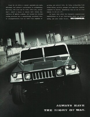 1997 HUMMER H1 sales brochure sheet US 97 HumVee 4 Models | eBay
